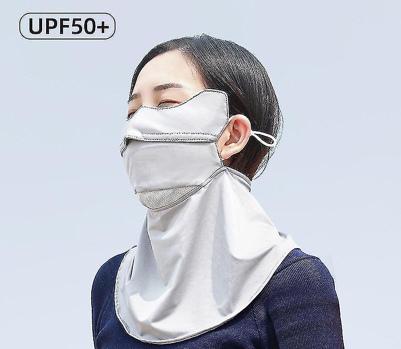Black Outdoor Sunscreen Face Mask Women Uv Protection Neck And Neck ...