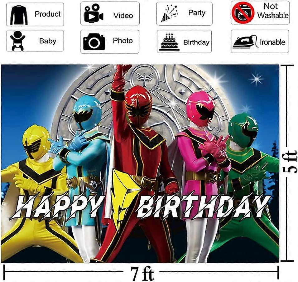 Power Ranger Megaforce Backdrops Teenagers Birthday Party Sign Banner ...