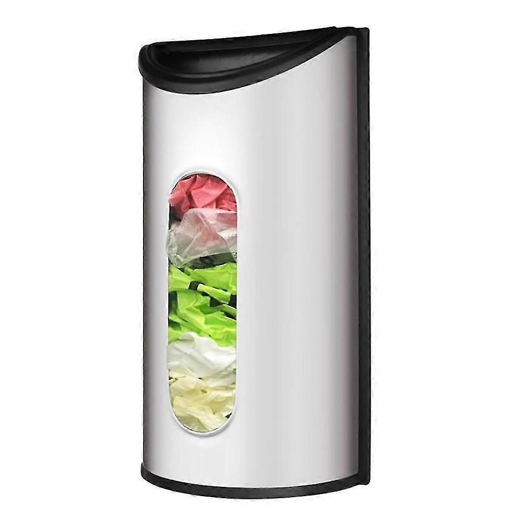 Plastic Bag Holder And Dispenser Brushed Easy Wall Mount Bag Stainless ...