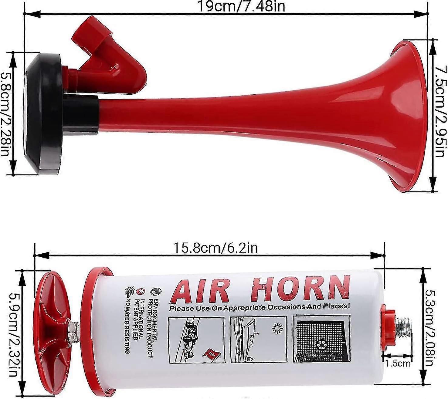 Handheld Air Horn, Aluminum Super Loud Noise Maker Bear Horn Self ...