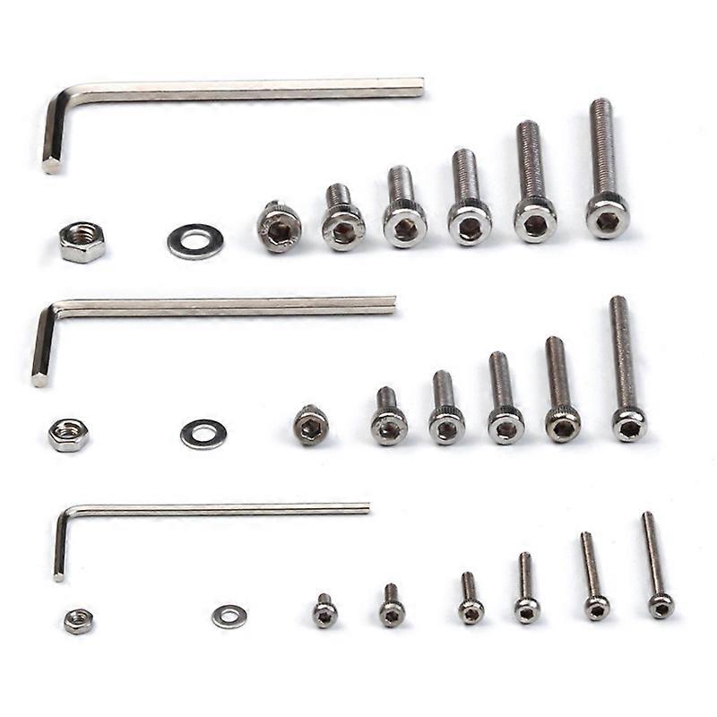 1080PCS M2// Stainless Steel Hex Socket Bolt and Nuts Set Fastener ...