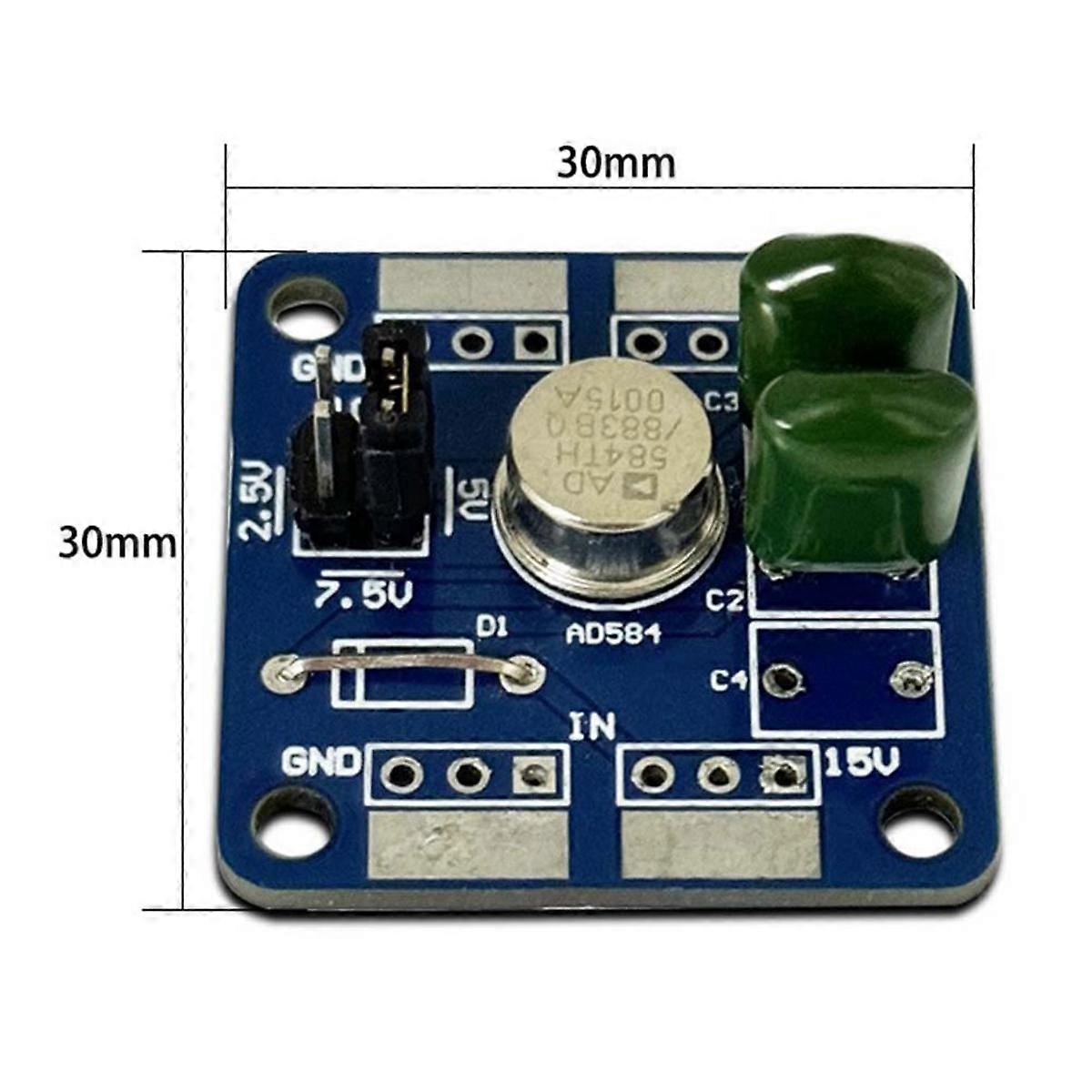 High Precision AD584 Voltage Reference Module 2.5V/5V/7.5V/10V Four Precision Voltage Outputs ...