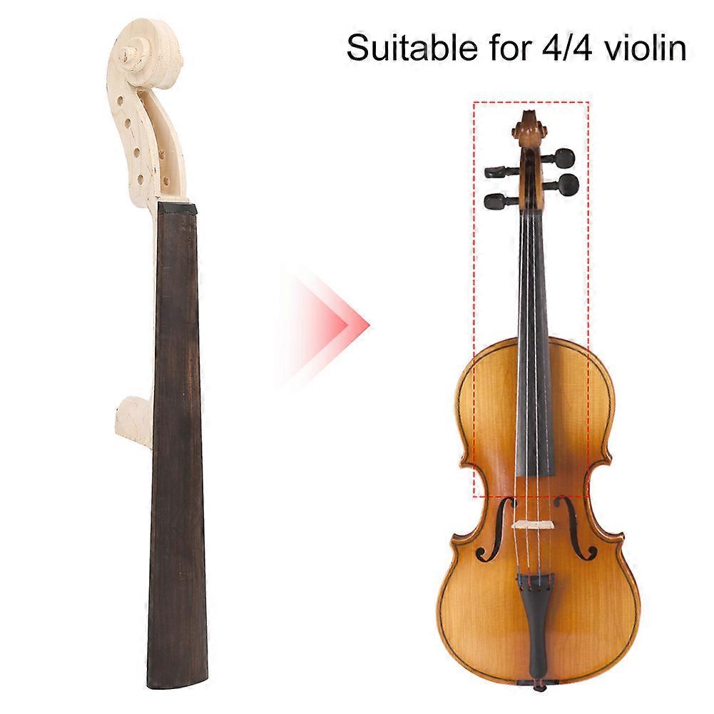 Violin Neck Maple with Ebony Fingerboard Black 4/4 Musical Instrument ...