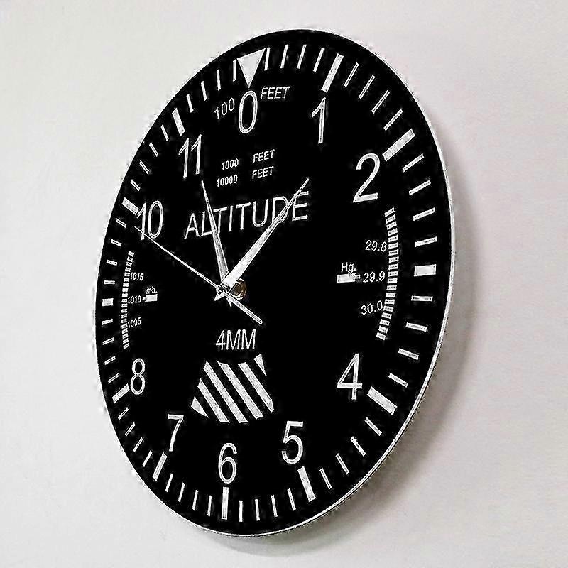 Altimeter Wall Clock Tracking Pilot Plane Altitude Measurement Modern ...