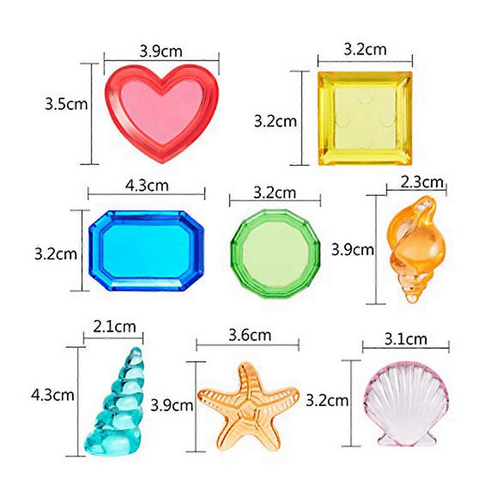 20/32/40/46Pcs Kids Diving Pool Toy Fish Seahorse Starfish Sea Snail ...