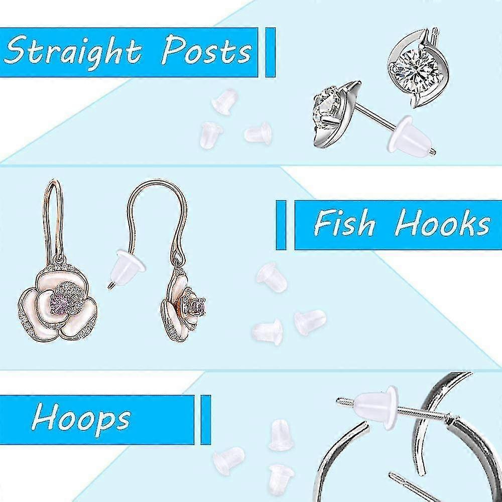 1000 Pieces Clasp For Earrings, Caps For Hypoallergenic Earrings ...