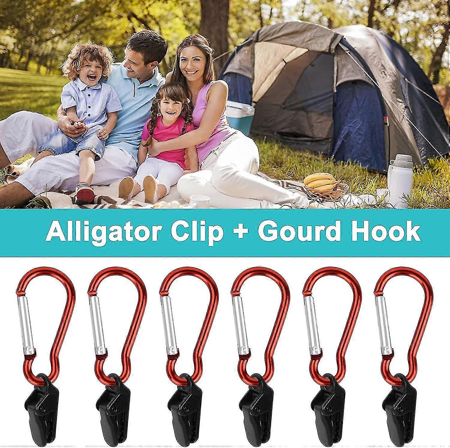 10 Sets Tarp Clip With Carabiner Tent Clip Awnings Windproof Clip Tent ...