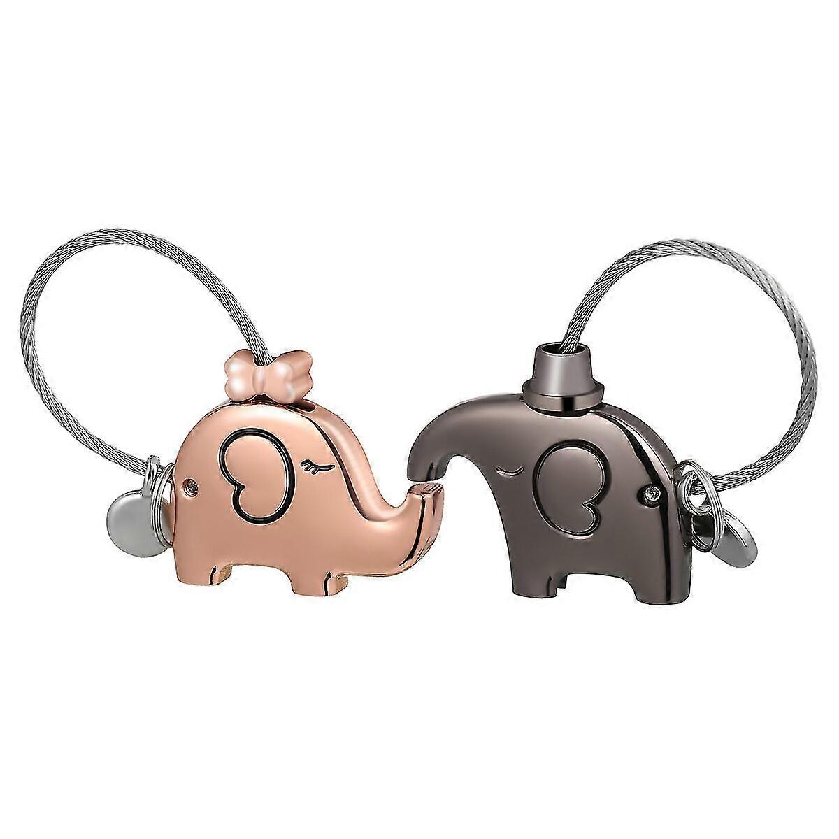 Elephant Keychain Vorcool 2pcs Lovely Elephant Key Ring Creative ...