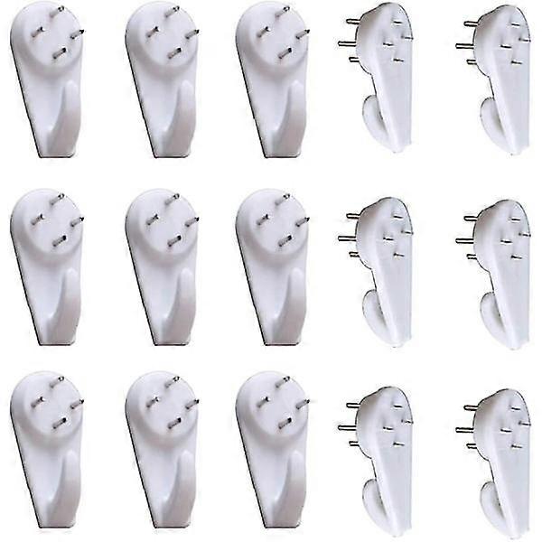 20PCS White Powerful Concrete Hard Wall Plaster Wall Picture Hooks ...