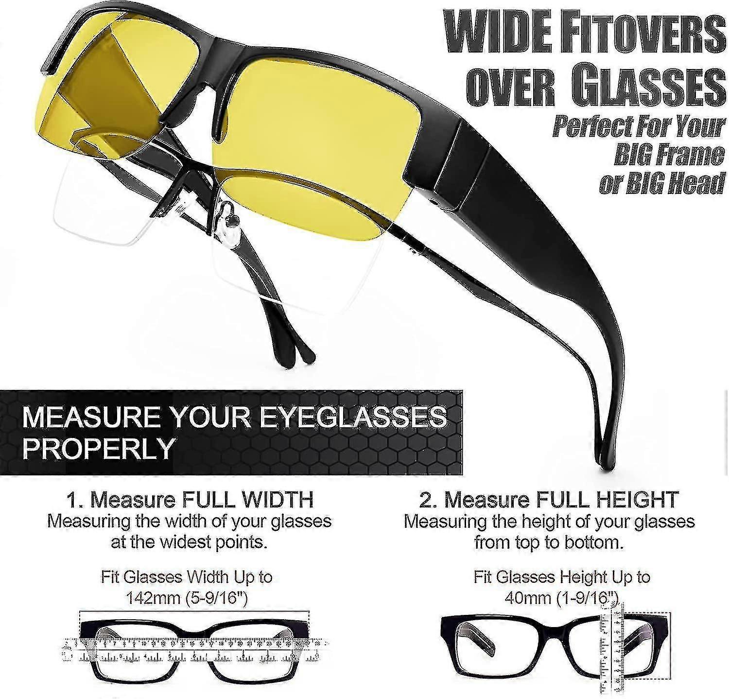 Night Driving Glasses Fit Over Glasses, Hd Polarized Oversized ...