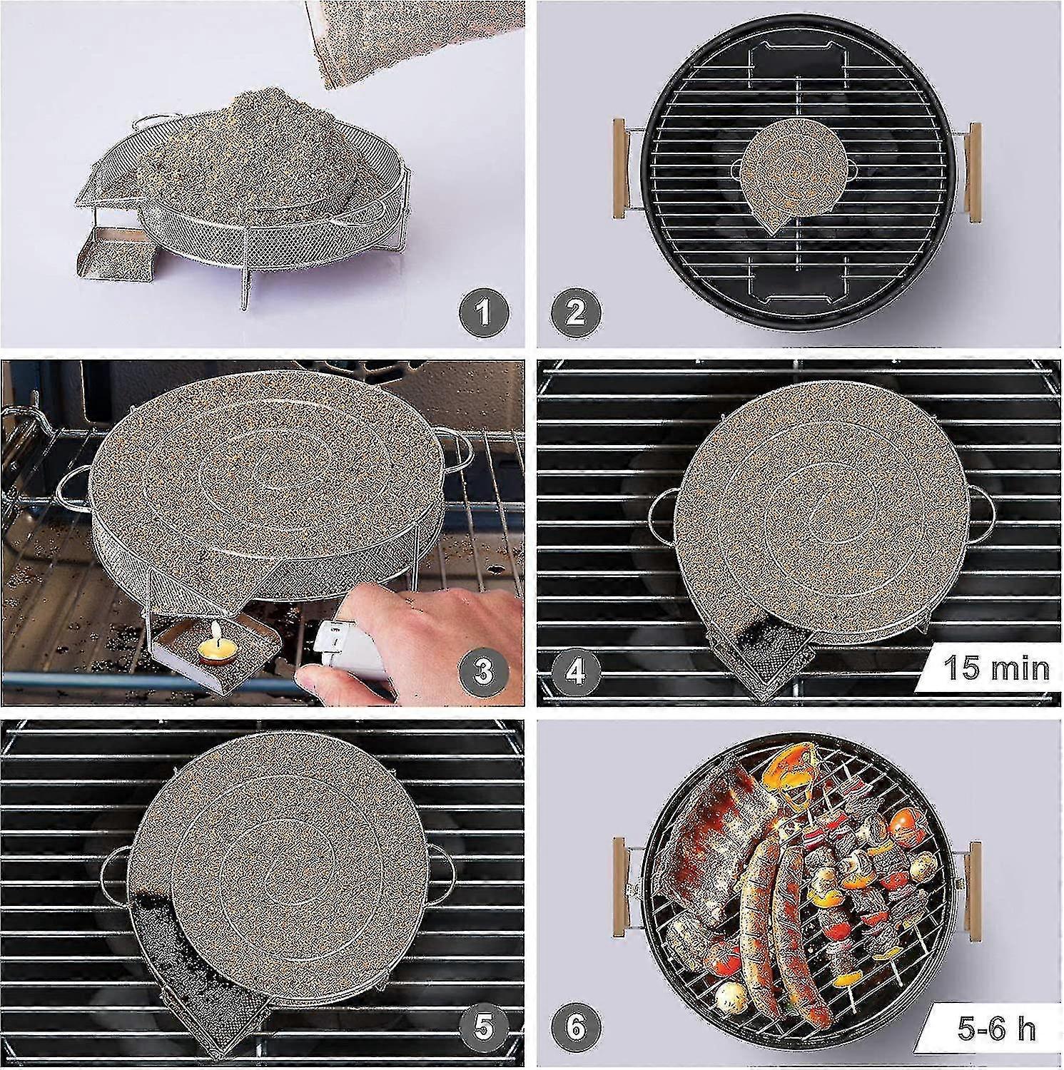 Pellet Smoker Tray, Stainless Steel Cold Smoke Generator, Smoker Snail ...