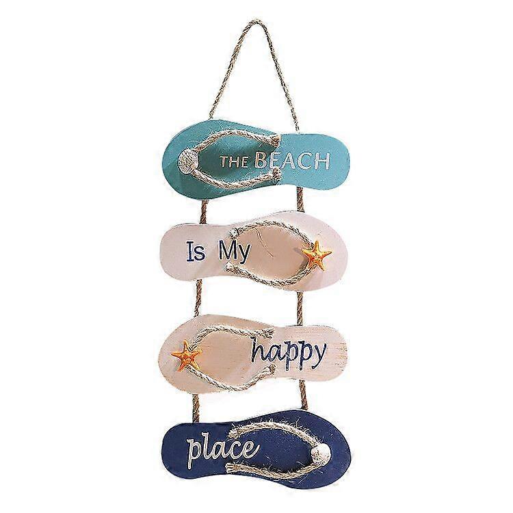 Beach Flip Flop Decor Flip Flop Wall Decor Wooden, White, Blue Flip ...