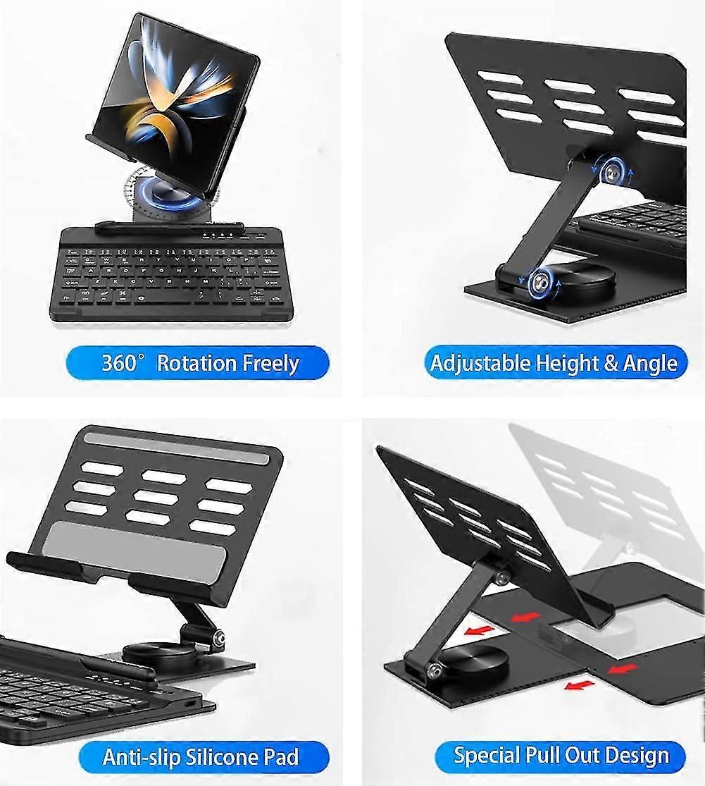 Foldable Keyboard Stand Set For Samsung Galaxy Z Fold 5/3/4, Bluetooth ...