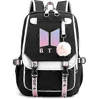 Kpop BTS School Backpack Merchandise, Features USB and Audio Cable ...