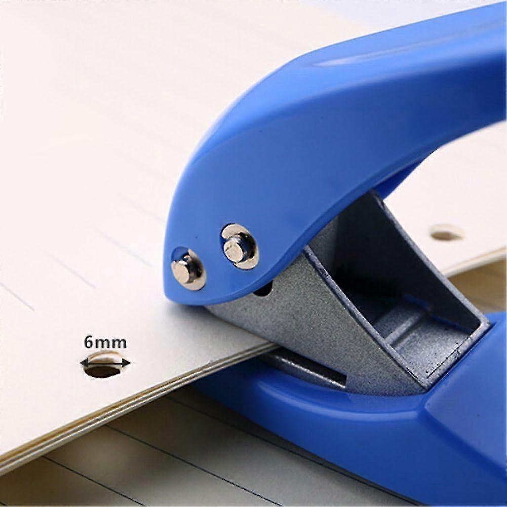 Denew Single Hole Paper Punch (blue+white), Handheld Portable Punch, 10 ...