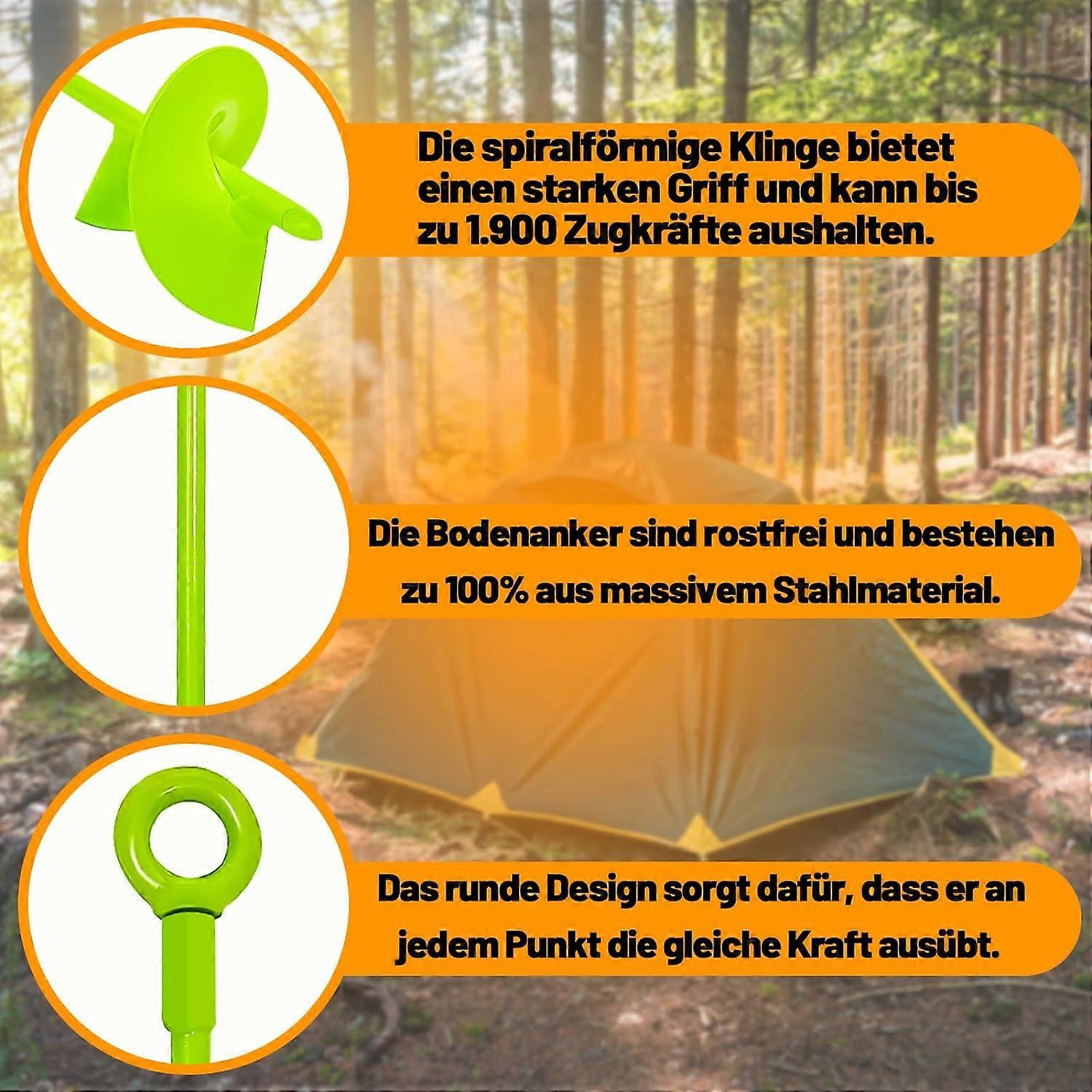 4 x 46 cm trampoline ground anchor, heavy duty ground anchor ...