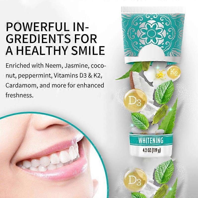 Hydroxyapatite fluoride free toothpaste, whitening toothpaste, fresh ...