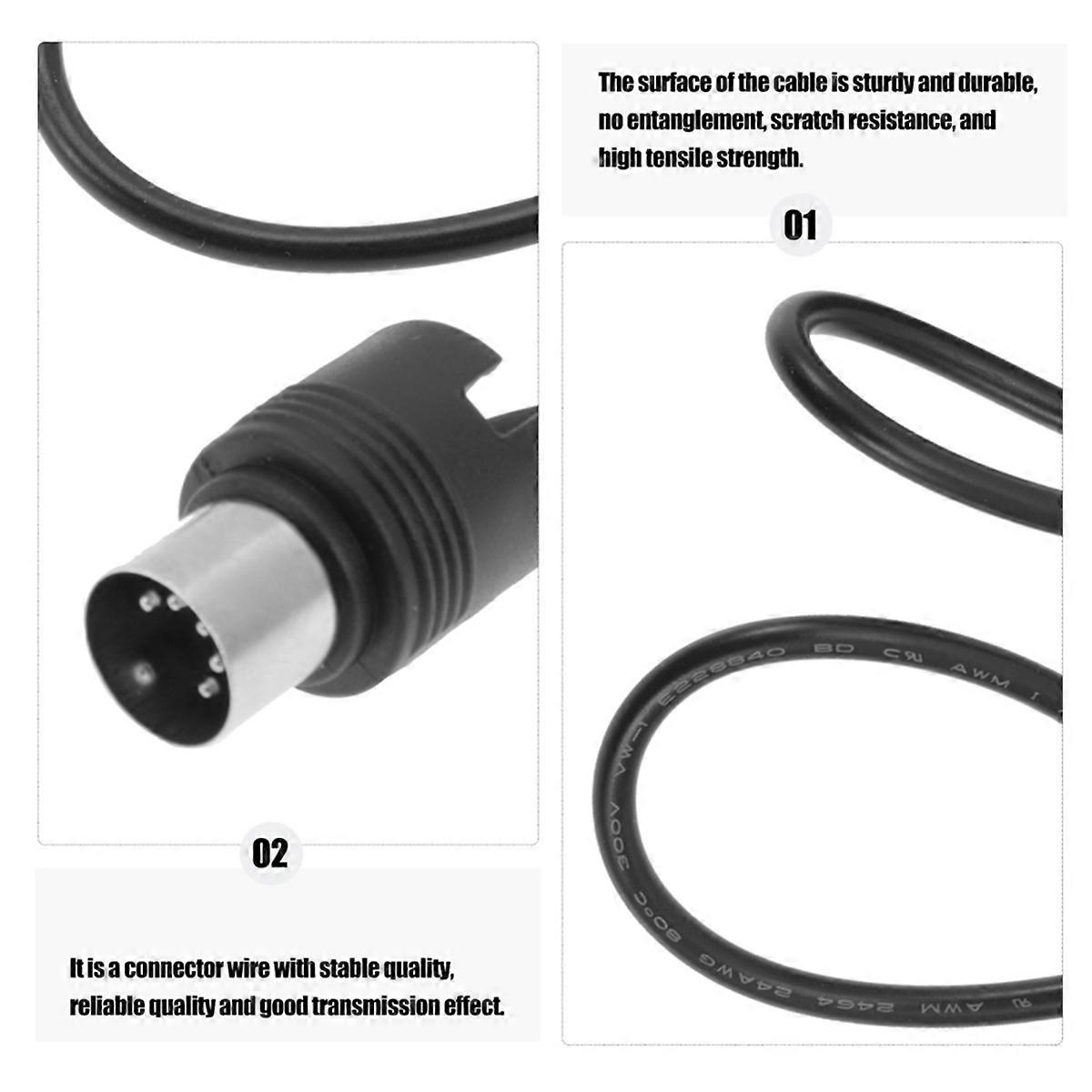 MIDI DIN 5PIN Male to Male Cable MIDI 5 Pin DIN Plug to 5 Pin DIN Audio Extension Male Cable Din ...