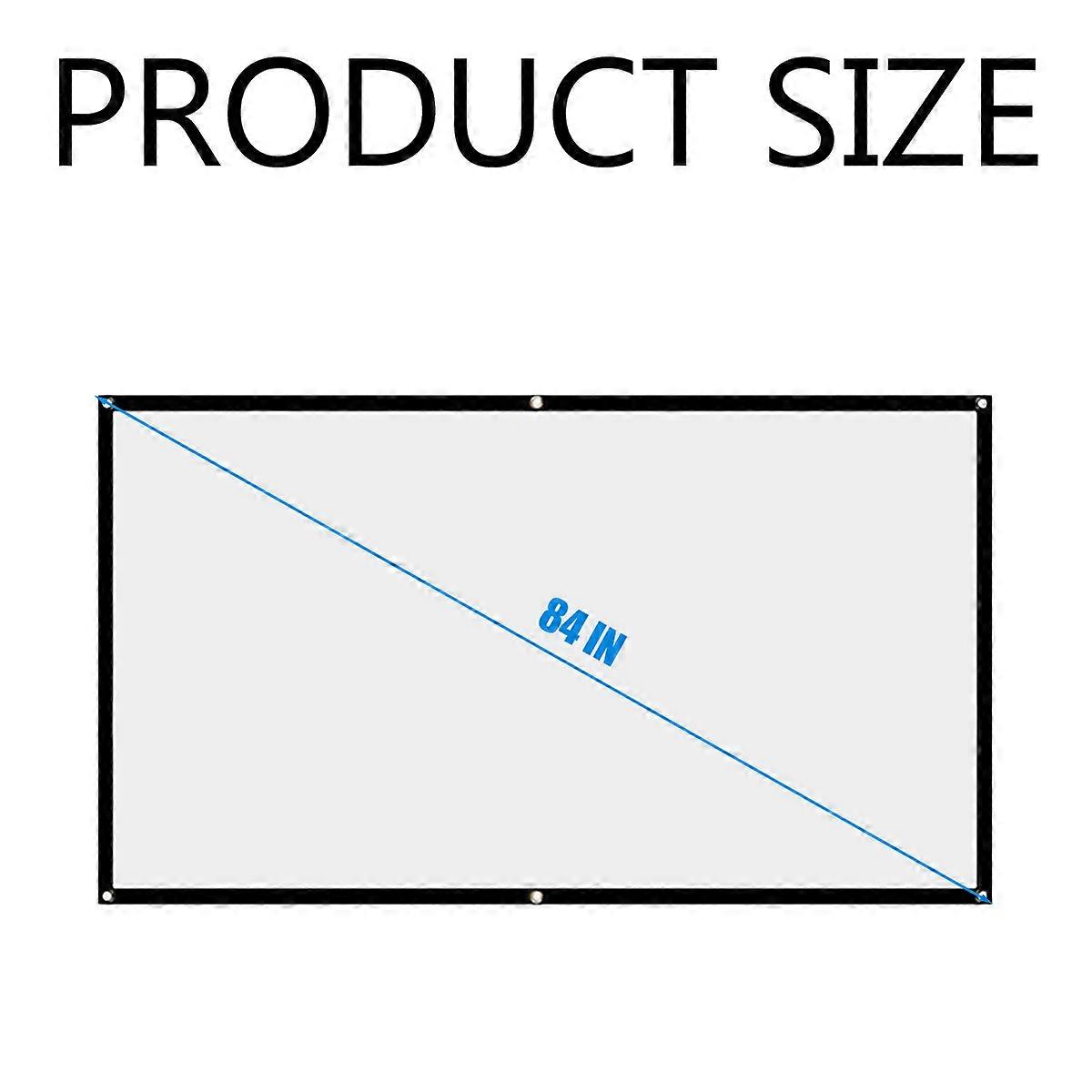 HD Projector Screen, 80 Inch Foldable Projection Screen, Outdoor Home ...