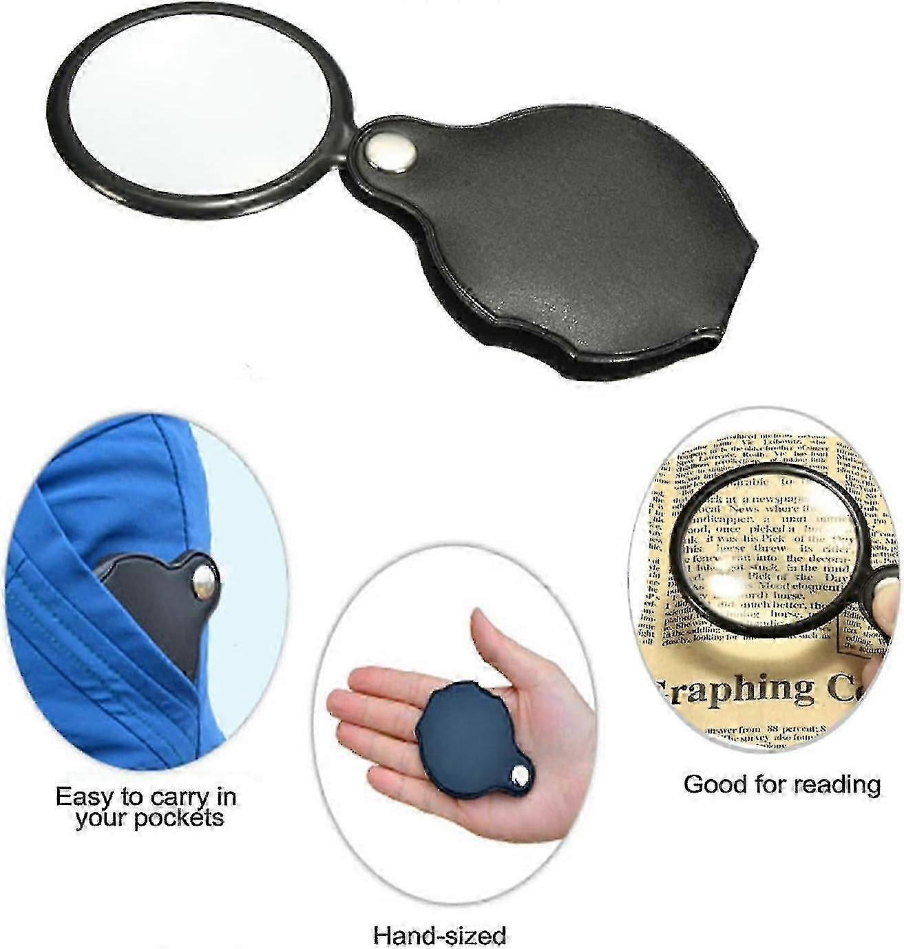 Pocket Magnifier, Folding Magnifier, Mini Folding Magnifier, Foldable ...