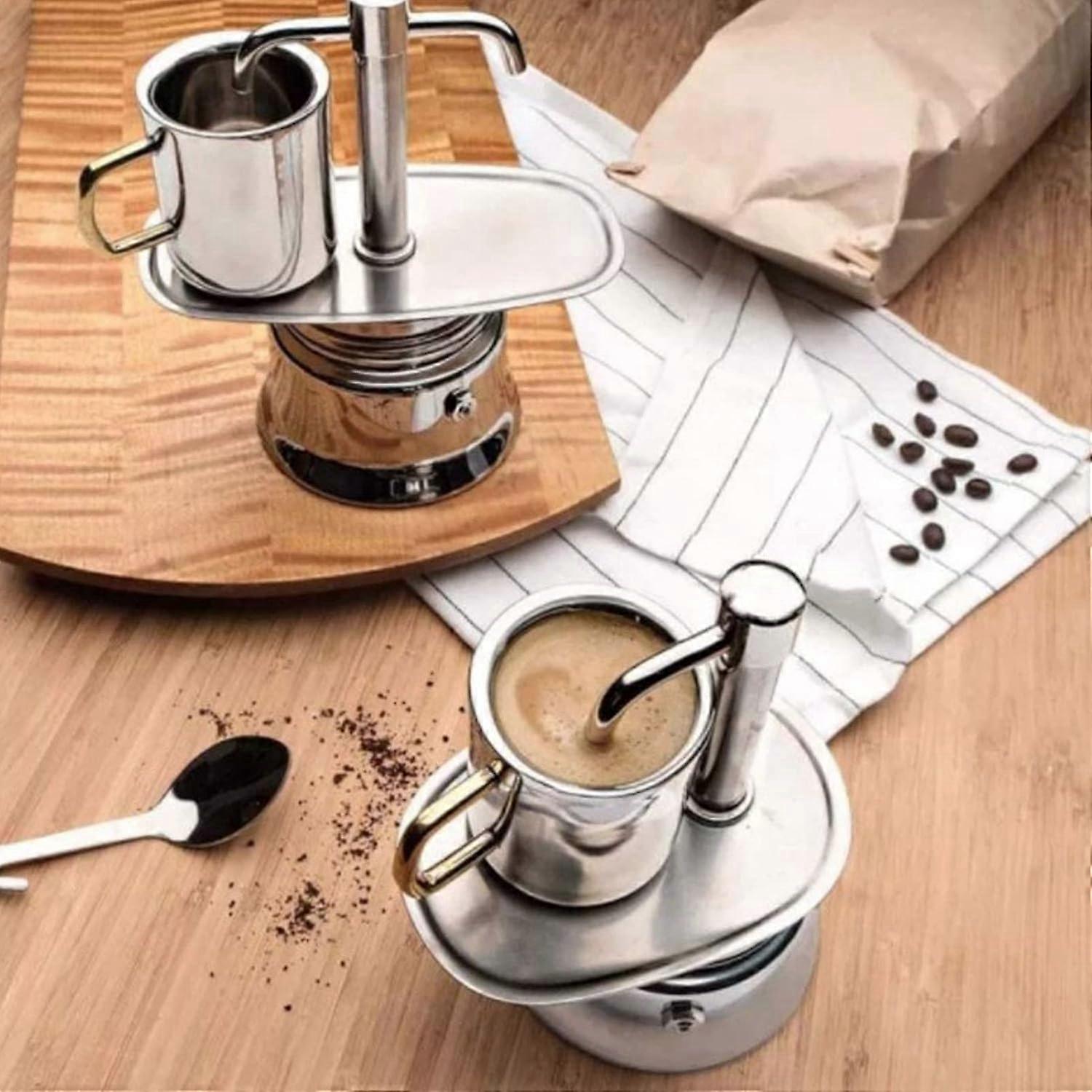 Single Spout Pot Espresso Maker, 1 Cup Stainless Steel Stovetop Coffee ...