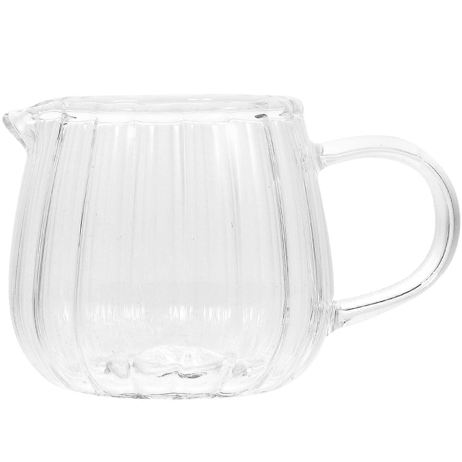Glass Creamer Pitcher Cup Coffee Creamer Jar with Pour Spout Mini Glass ...