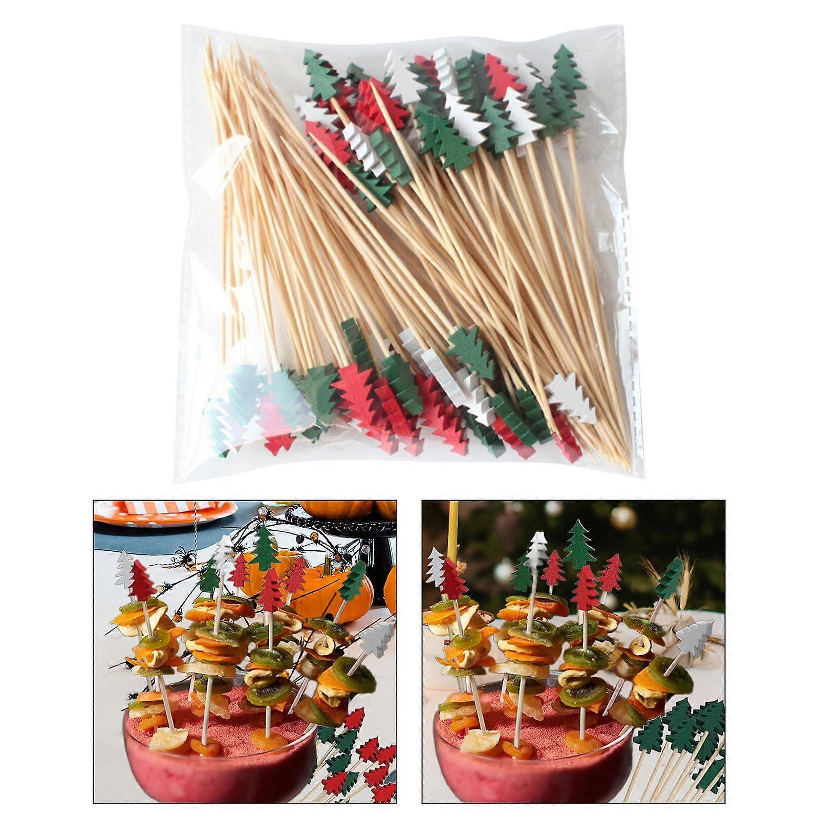 Christmas Food Picks Cake Forks Xmas Tree Creative Sandwich Appetizer ...