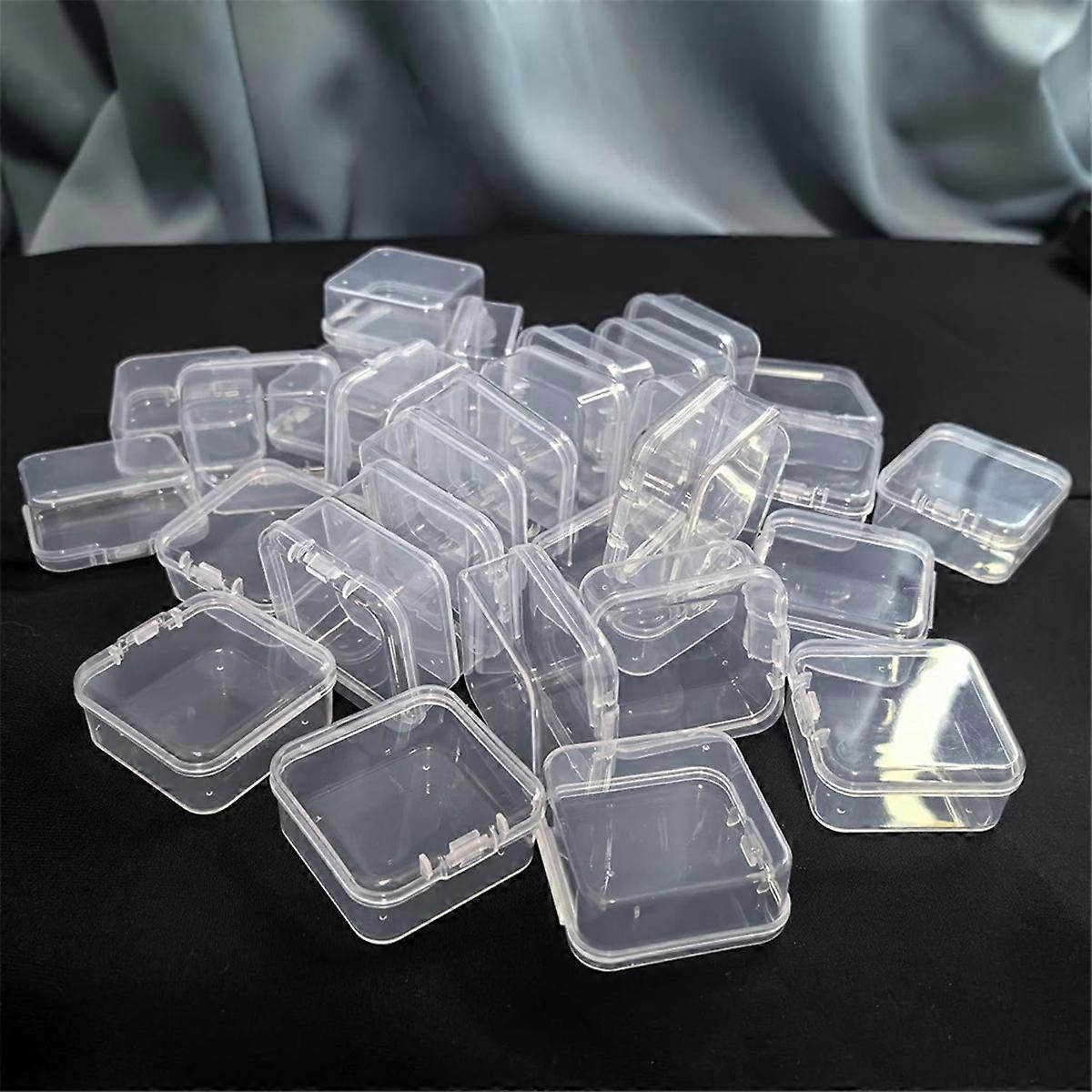30 Packs Clear Small Plastic Containers Transparent Storage Box | Fruugo UK