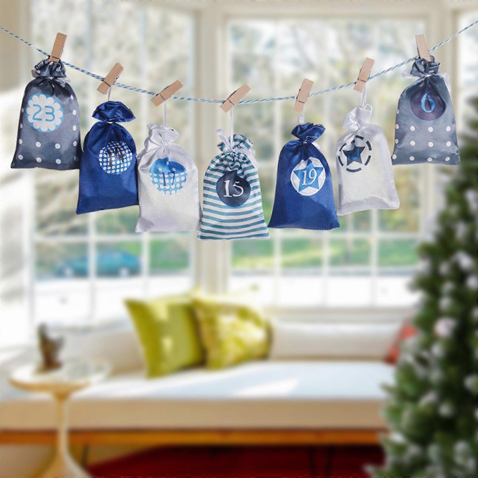 Celebratory Birthday Party Favor Bags, Blue Glitter Cut-Out Numbers ...