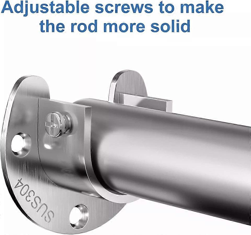 6 Pcs Stainless Steel Closet Rod Brackets, U-Shaped Flange Closet Rod ...