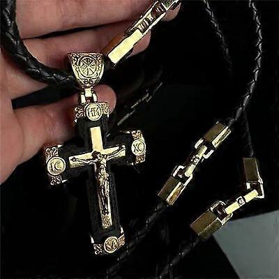 Elegant Handcrafted Rosary with Ornate Golden Crosses, Handmade Jesus ...