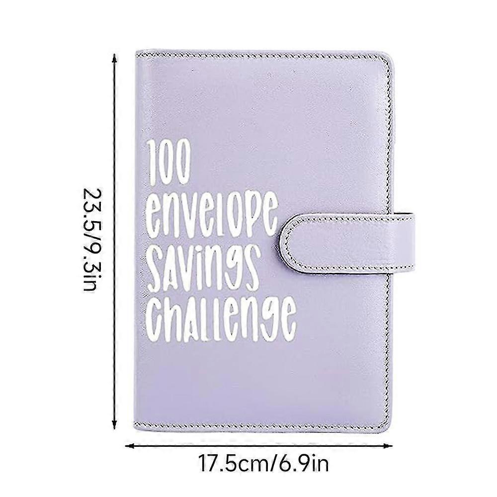 100 Envelope Challenge Binder, Cash Binder With Envelope, Saving ...