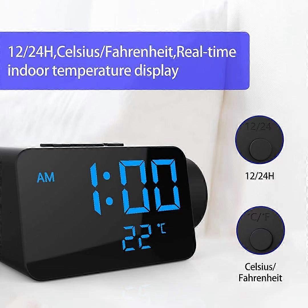 Ceiling Projection Clock Radio, FM Alarm Clock with Ceiling Projector ...