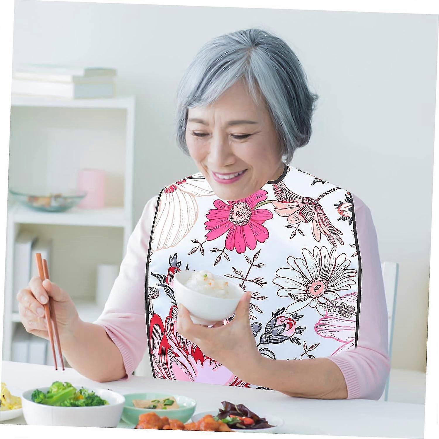 WJ 4pcs Adult Bib Adult Aprons Bibs for Men Bibs Reusable Eating Bib ...