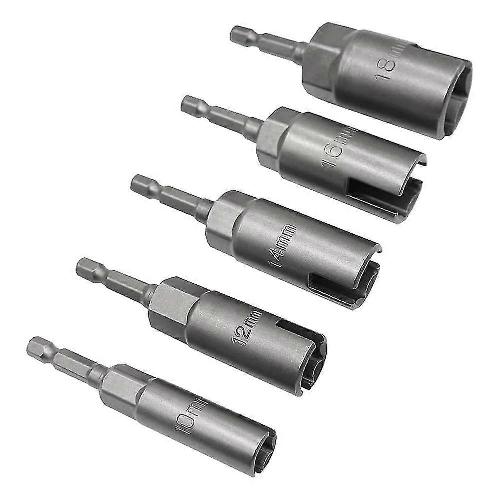 5 Pcs Power Wing Nut Driver Set With 1/4 Inch Hex Slot Wing Nuts Drill ...