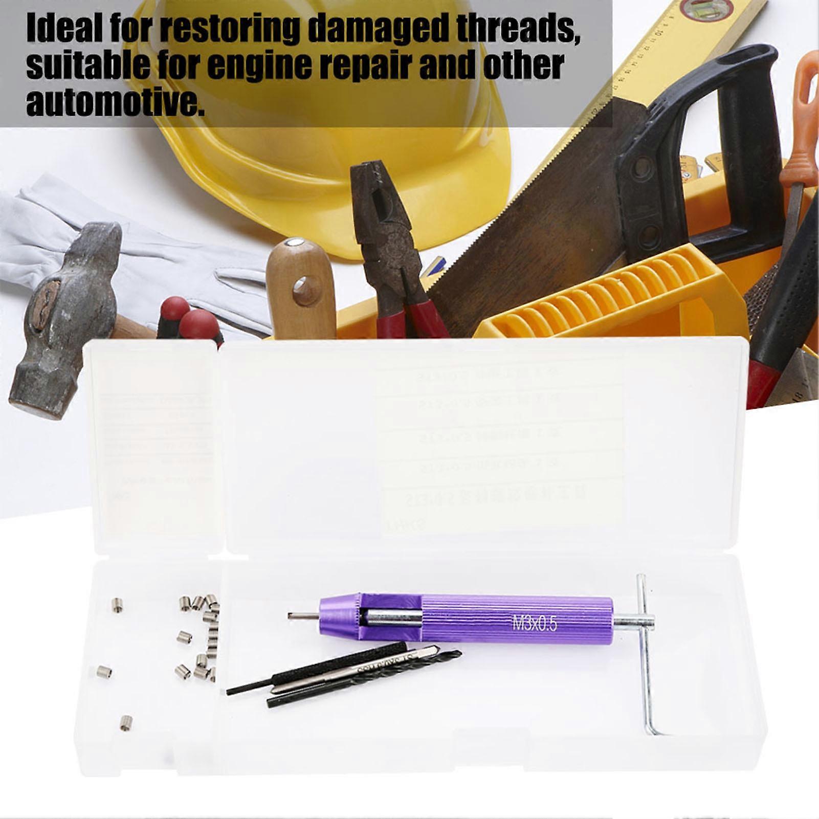 M3*0.5 Car Engine Block Restoring Damaged Thread Repair Insert Tool Kit ...