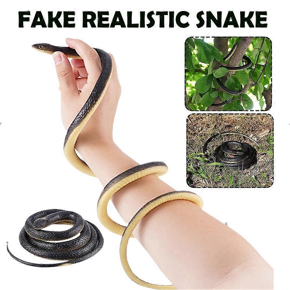Fake Realistic Snake Lifelike Real Scary Rubber Trick Toy Prank Party ...