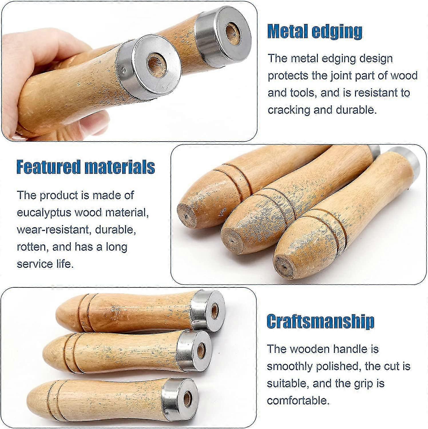 Wooden File Handle, Safety File Handle With Metal Safety Ring For ...