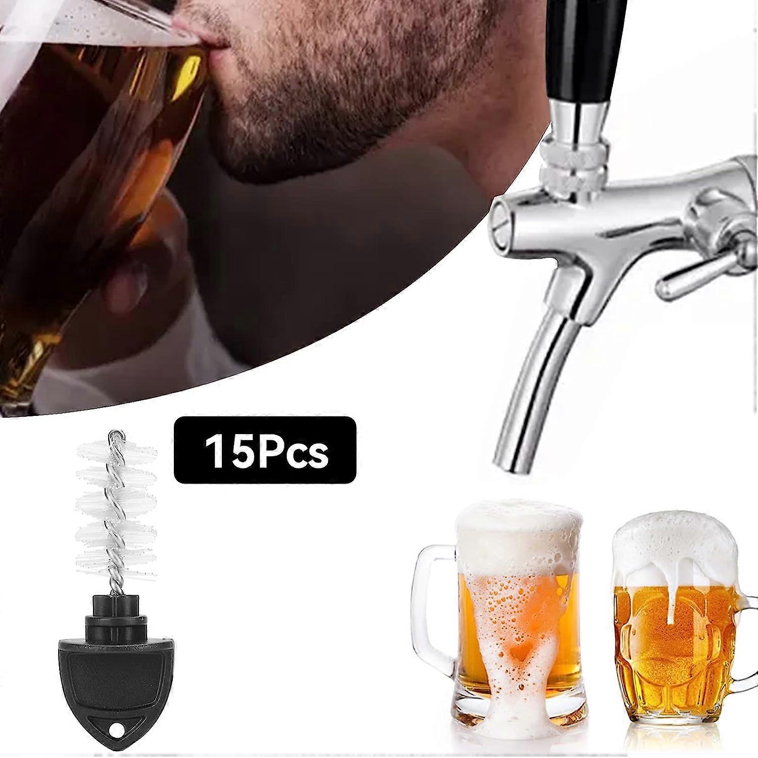 15Pcs Beer Faucet Brush Plugs, Beer Tap Plug Brush Faucet Cleaner Nylon ...