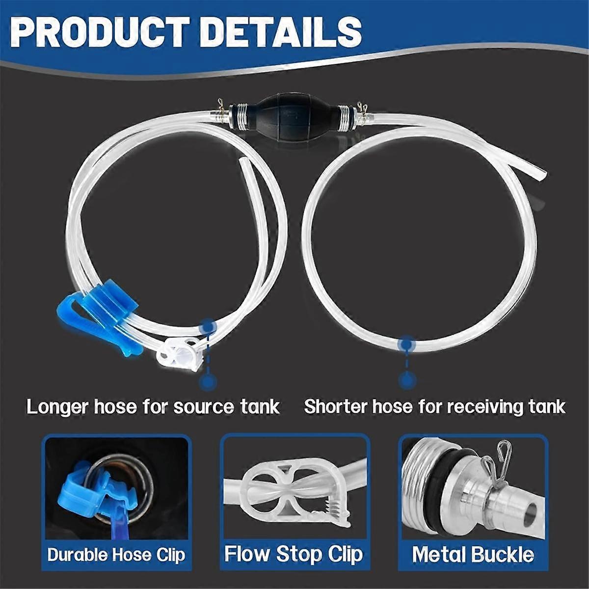 Gas Siphon Pump for Gasoline,Fuel Siphon Pump with Siphon Hose for ...