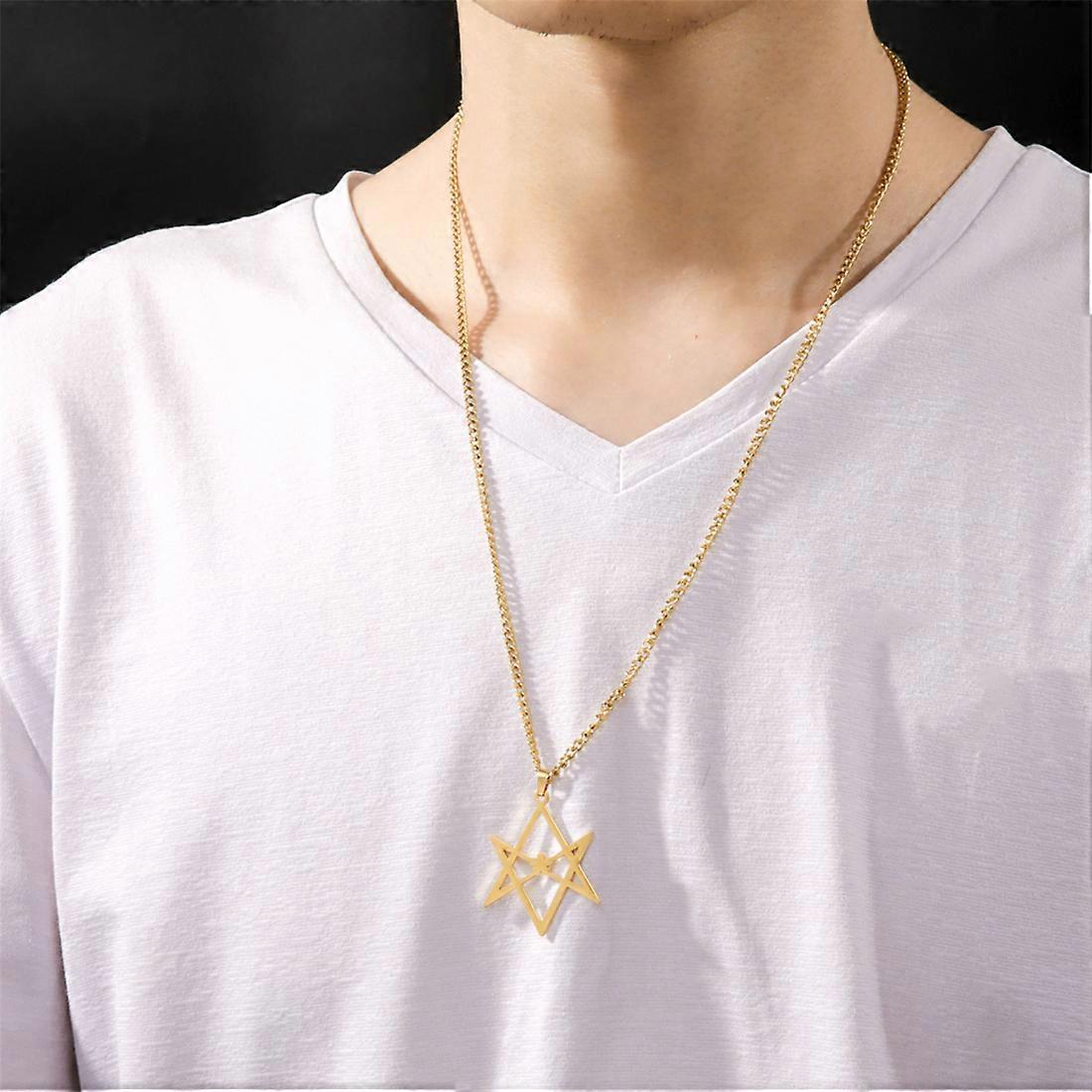 Thelema Hexagram Necklace Stainless Steel Classic Sacred Religious ...