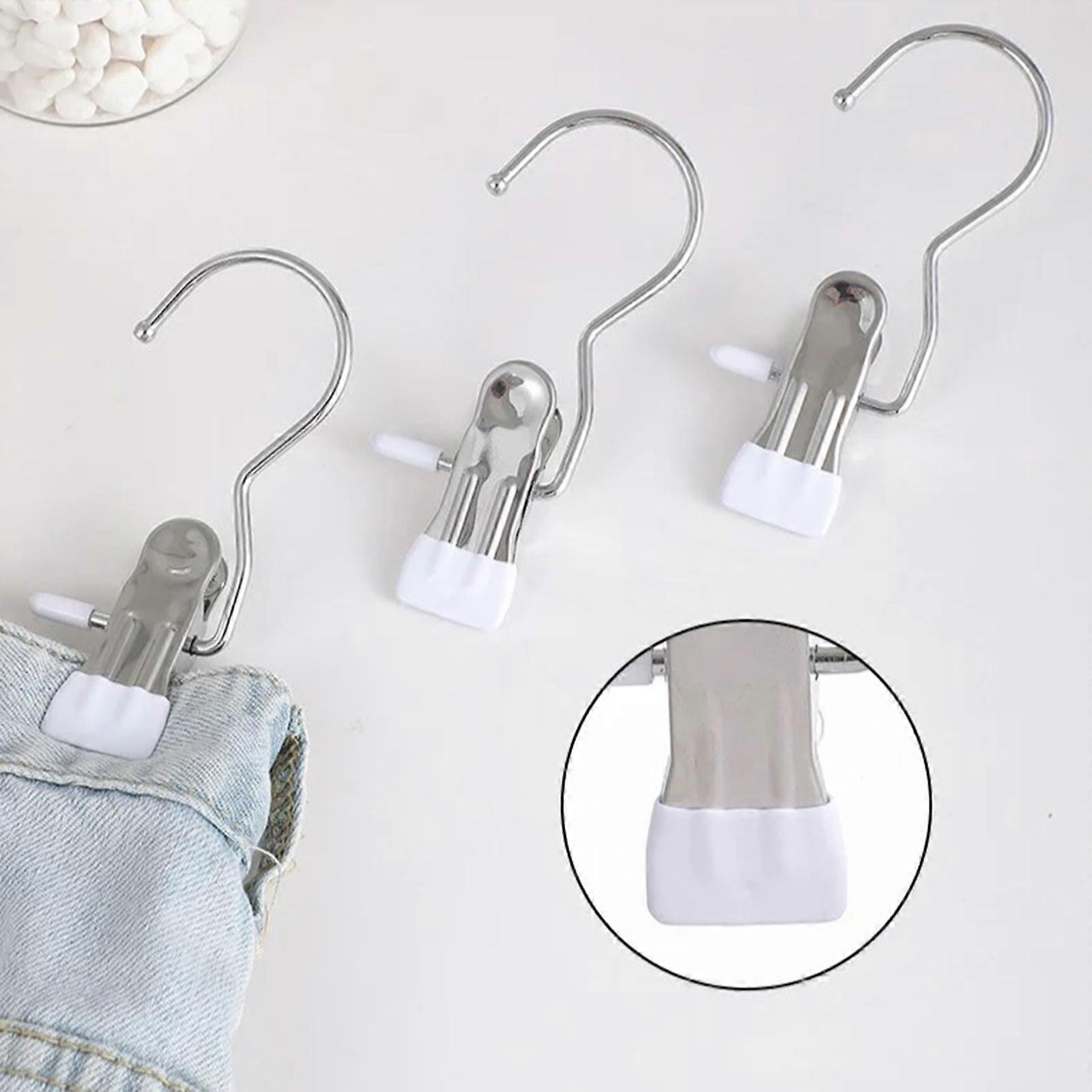 10PCS Space-saving Clothespin Hat Pants Storage Hanging Travel Hooks ...
