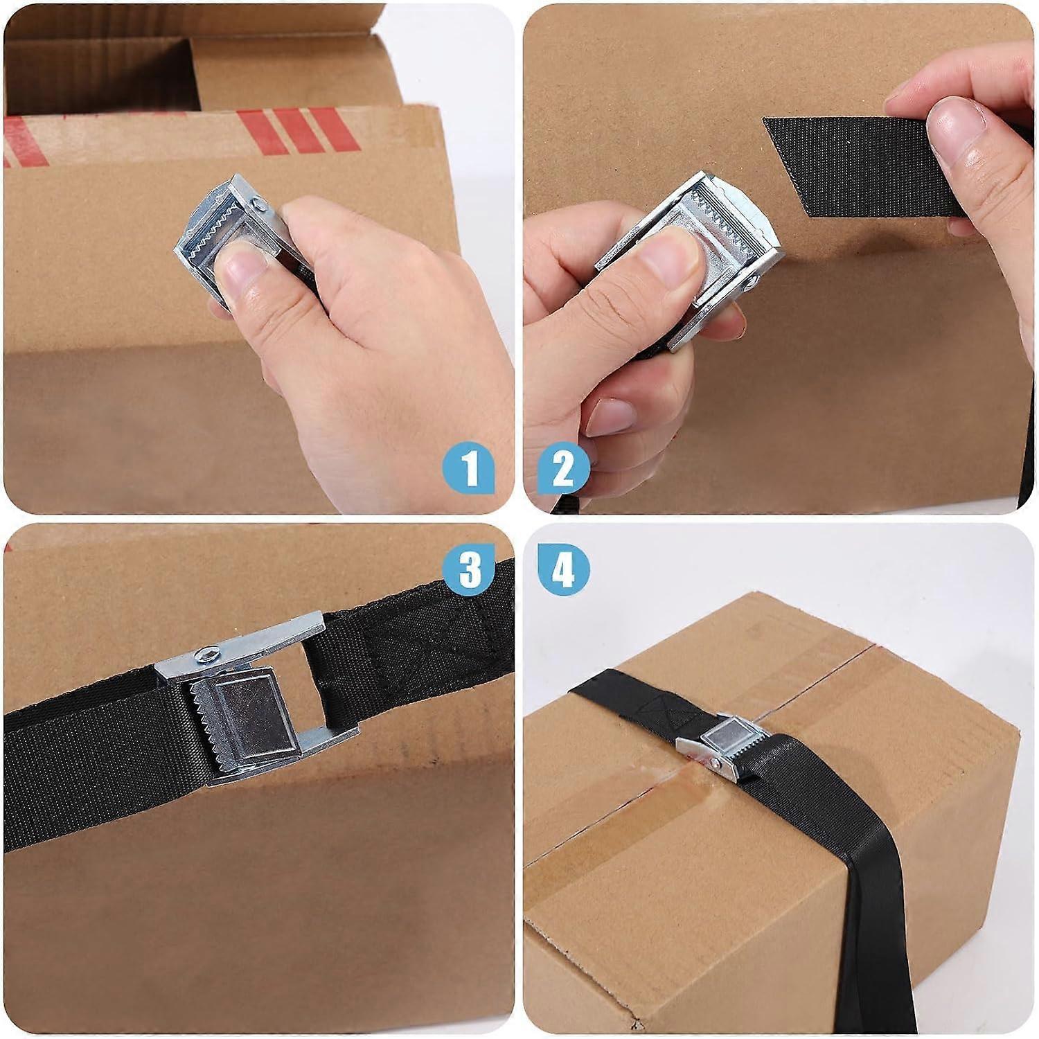 4 Sets 6.56 feet Battery Tie Down Strap Elastic Adjustable Luggage ...