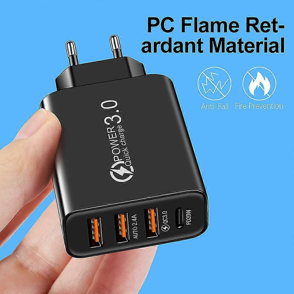 New Fast Charging Us Standard Euro Standard Charger 3usb+ Type-c Mobile ...