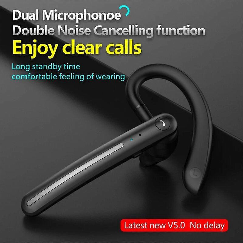 Bluetooth 5.0 Headset Dual Mic Smart Human Voice Enc Noise Cancelling ...
