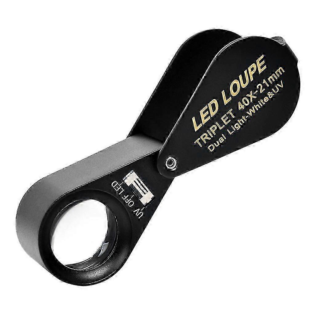 Jeweler Pocket Eye Loupe Magnifier 40x Jewelry Magnifying Glass Chain ...