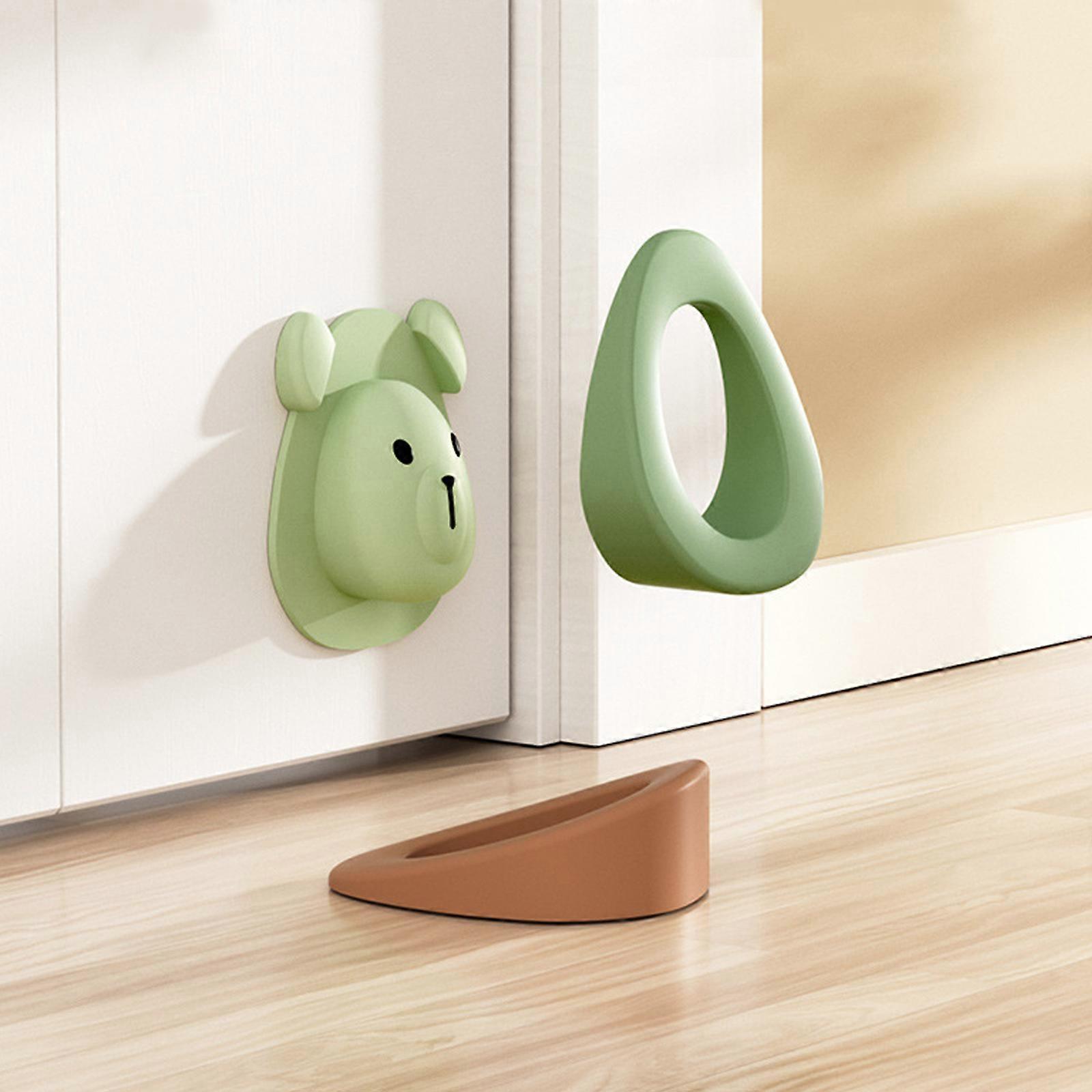 Baby Door Stops Self-Adhesive Cute Cartoon Wall Protector Pad Silicone ...