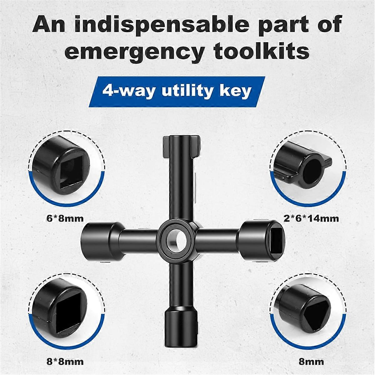 Water Meter Key, 17-37 Inch Adjustable Length Water Shut Off Tool ...