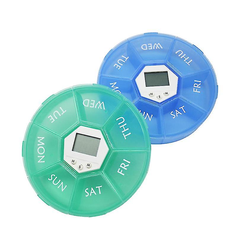 Portable Smart Pill Box, Weekly Pill Dispenser With Alarm, 7-day ...