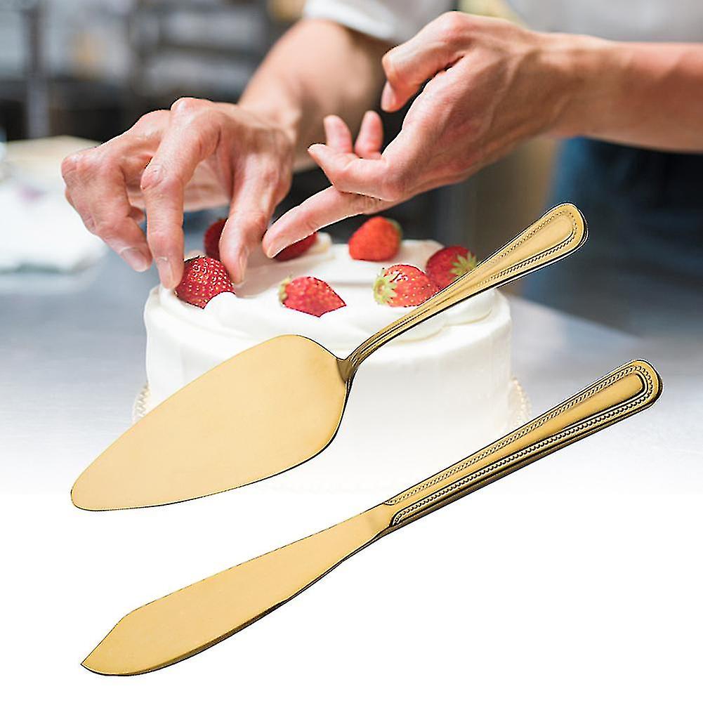 2pcs Simple Pie Knife Baking Party Pastry Stainless Steel Tool Cake ...